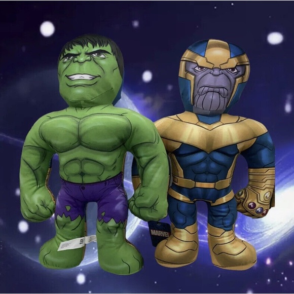 Marvel | Toys | Marvel Hulk And Thanos Double Sided Plush | Poshmark